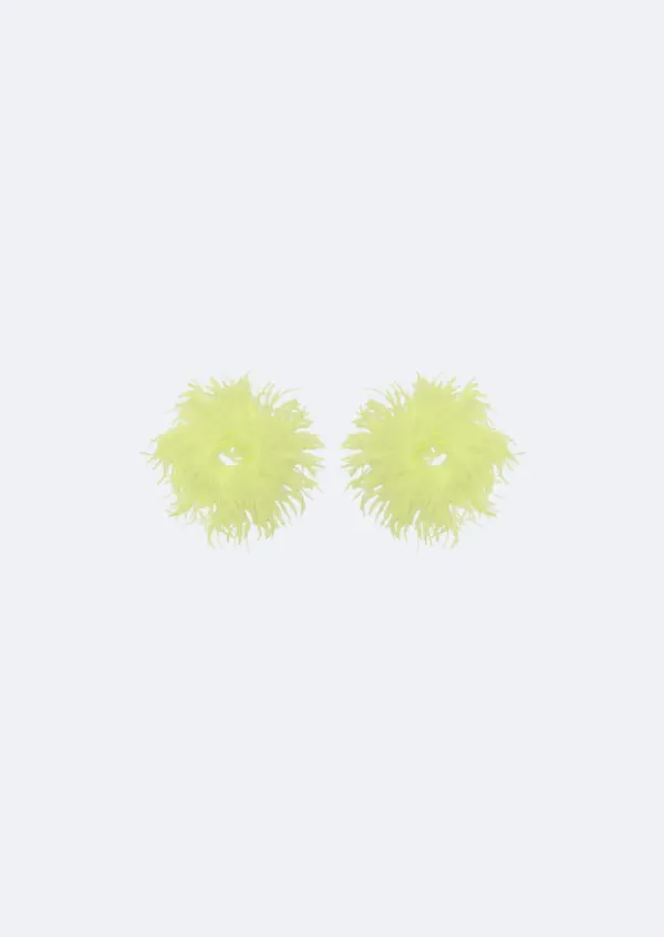 Lapointe Feather Cuffs - Lime