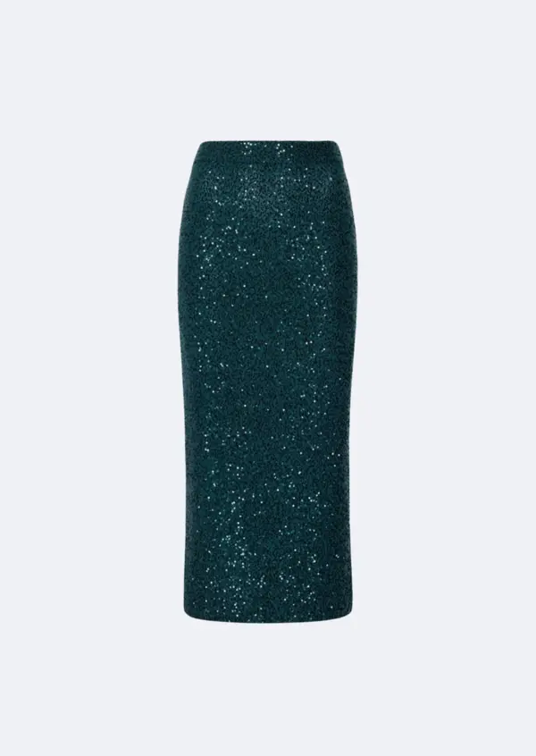 Lapointe Cashmere Sequin Midi Skirt