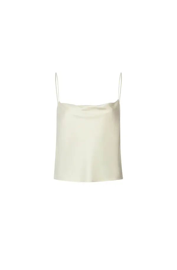 Lapointe Satin Bias Cami - Cream