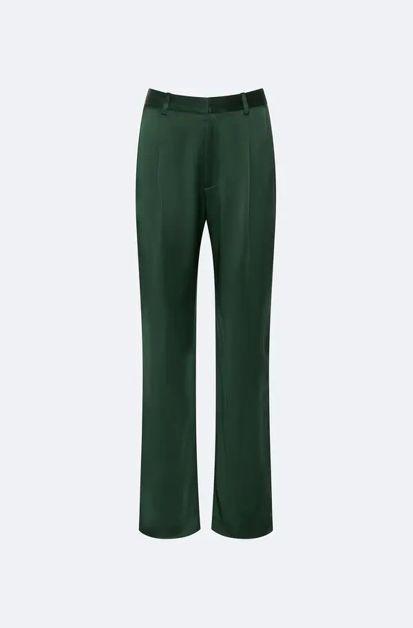 Lapointe Satin Tapered Pleated Pant