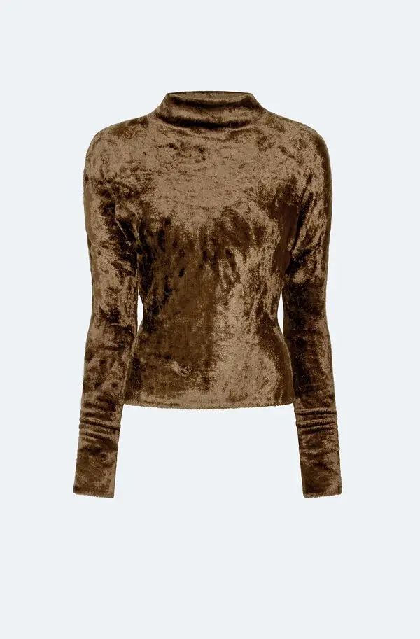 Lapointe Velvet Dolman Top - Brown