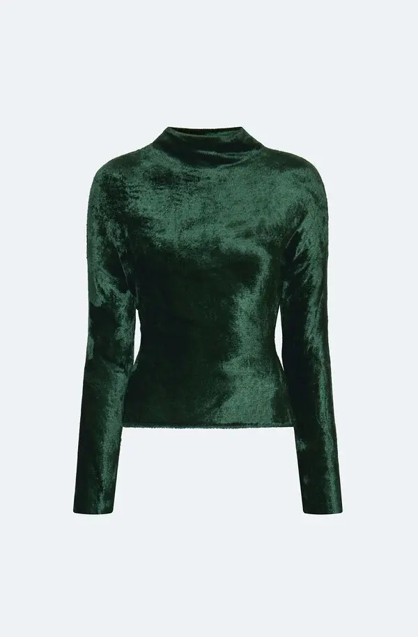 Lapointe Velvet Dolman Top - Forest