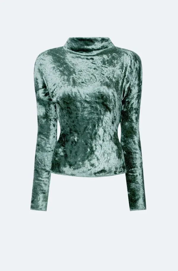 Lapointe Velvet Dolman Top - Green