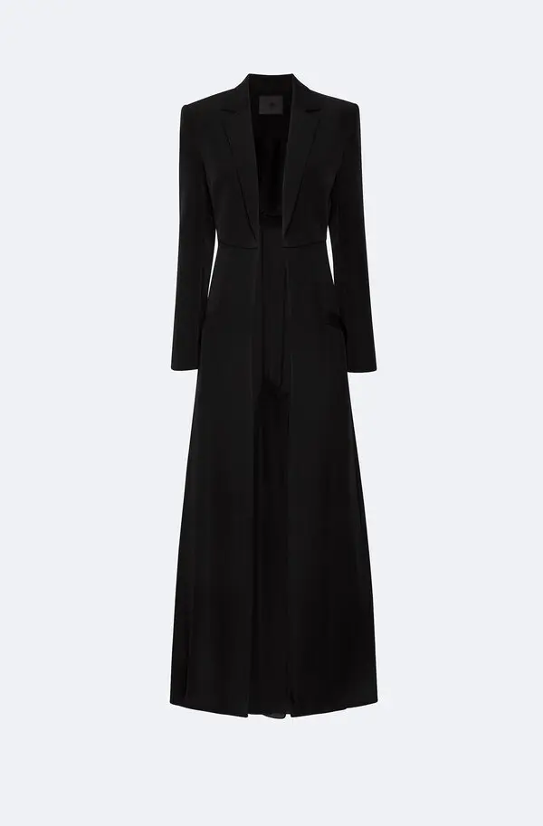 Lapointe Matte Crepe And Georgette Combo Jacket - Black