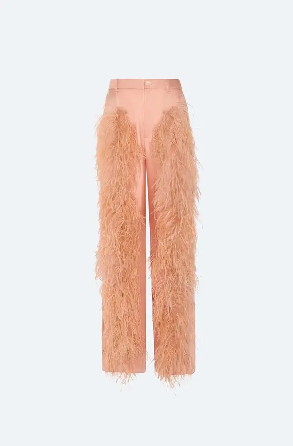 Lapointe Silky Twill Relaxed Pleated Feather Trousers - Dune