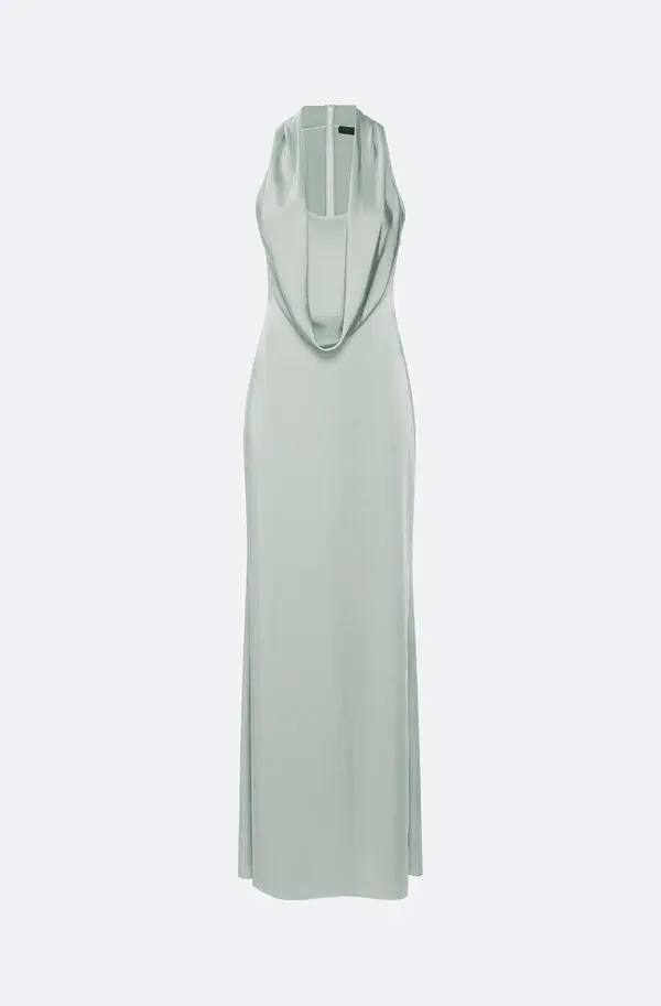 Lapointe Lightweight Satin Cowl Neck Gown