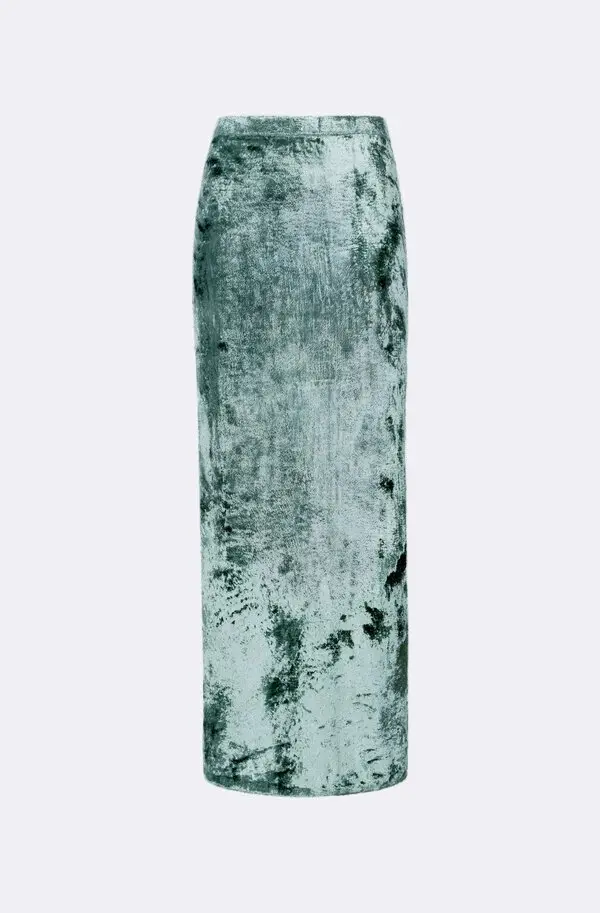 Lapointe Velvet Midi Skirt