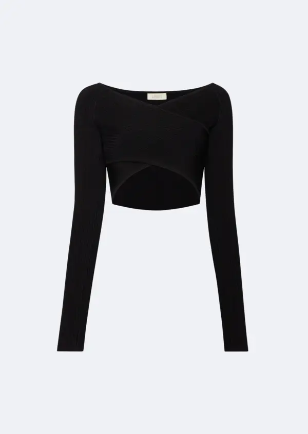 Lapointe Shiny Viscose Cropped Top