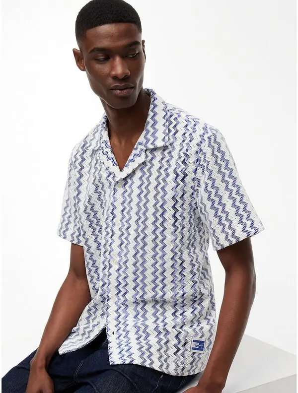 Tommy Hilfiger Open Weave Camp Shirt