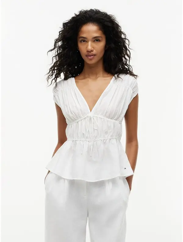 Tommy Hilfiger Sleeveless Smocked Top