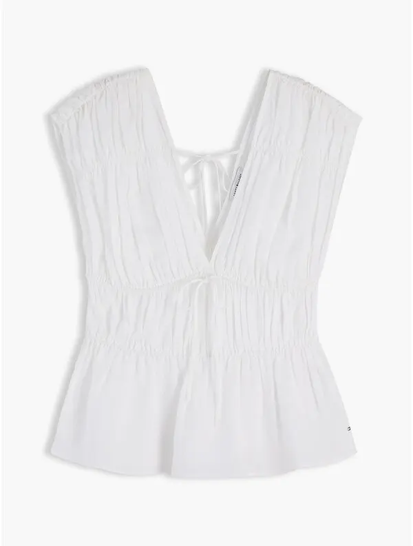 Tommy Hilfiger Sleeveless Smocked Top