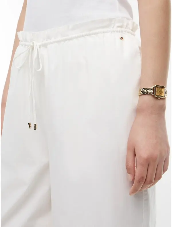 Tommy Hilfiger Embroidered Eyelet Cropped Pull-on Pant