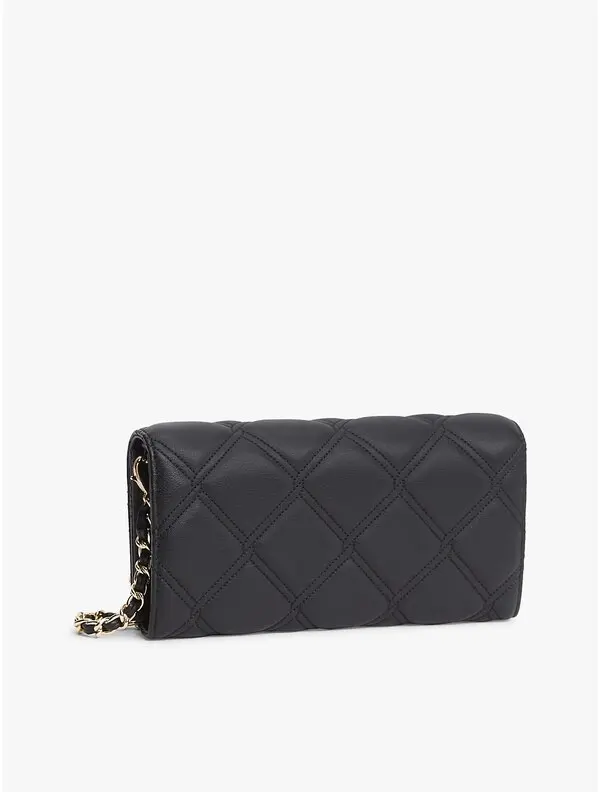 Tommy Hilfiger Quilted Chain Strap Flap Wallet