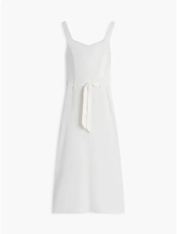Tommy Hilfiger Belted Linen-blend Midi Dress