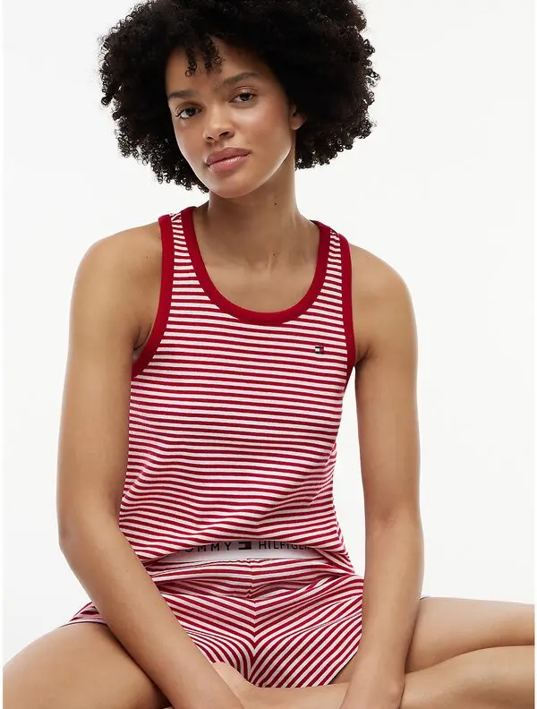 Tommy Hilfiger Striped Tank Top & Short Sleep Set