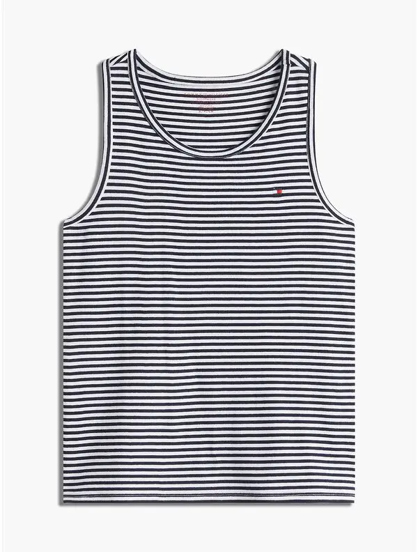 Tommy Hilfiger Striped Racerback Tank And Short Sleep Set