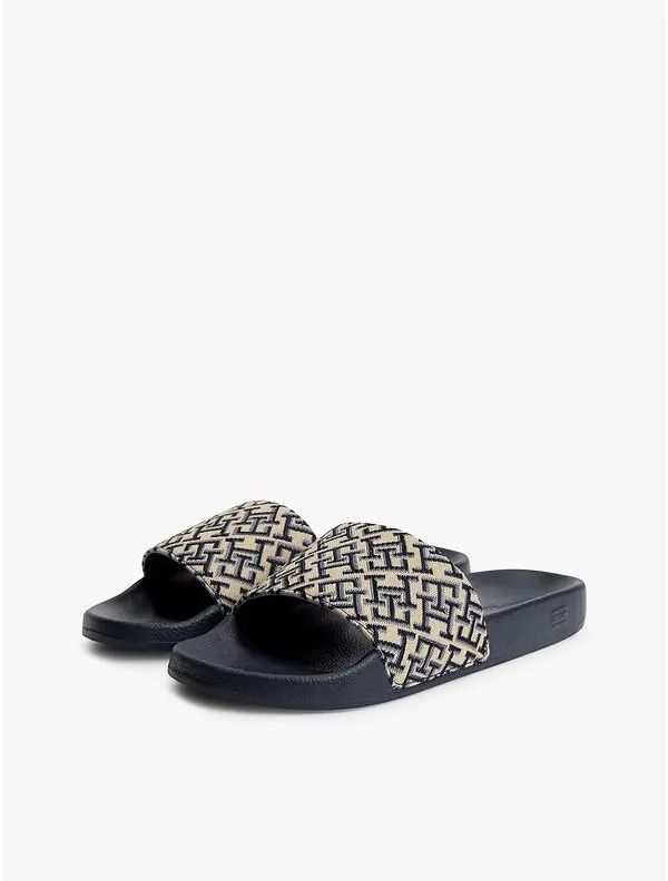 Tommy Hilfiger Jacquard Monogram Pool Slides