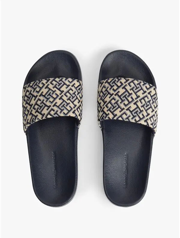 Tommy Hilfiger Jacquard Monogram Pool Slides