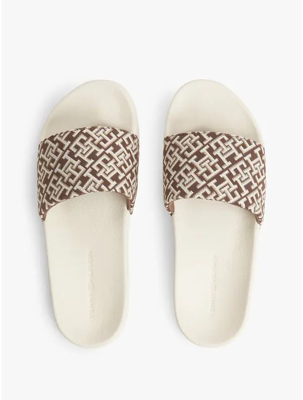 Tommy Hilfiger Jacquard Monogram Pool Slide