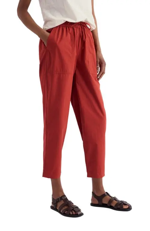 SEASALT CORNWALL Sholl Drawstring Tapered Organic Cotton Twill Pants