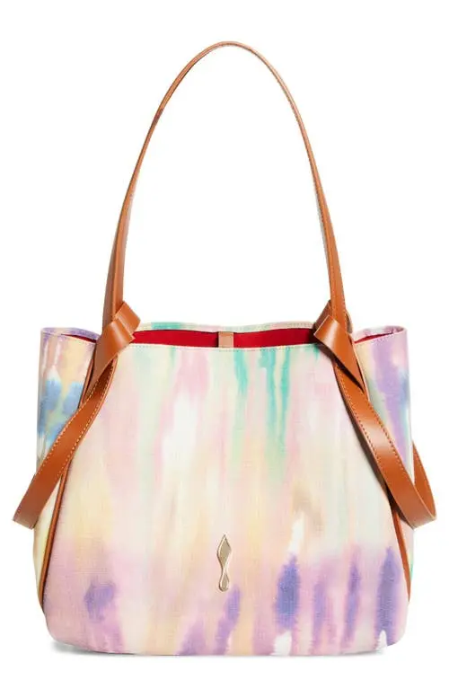 CHRISTIAN LOUBOUTIN Small Bettina Tie Dye Canvas Tote - M862 Multi/cuoio