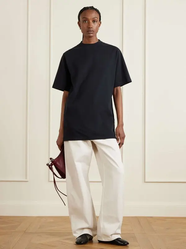 Phoebe Philo Gathered Crinkled Leather Ballet Flats
