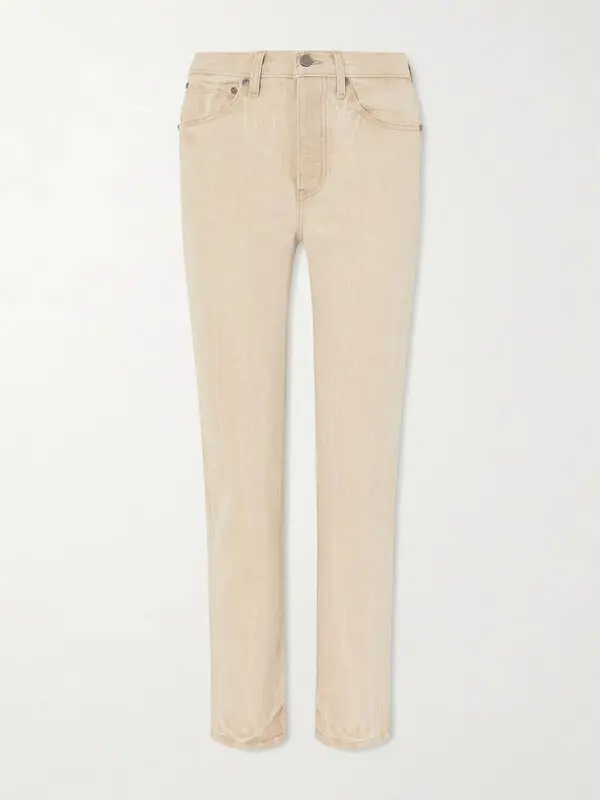 Khaite Finley Straight-leg Jeans - Neutrals