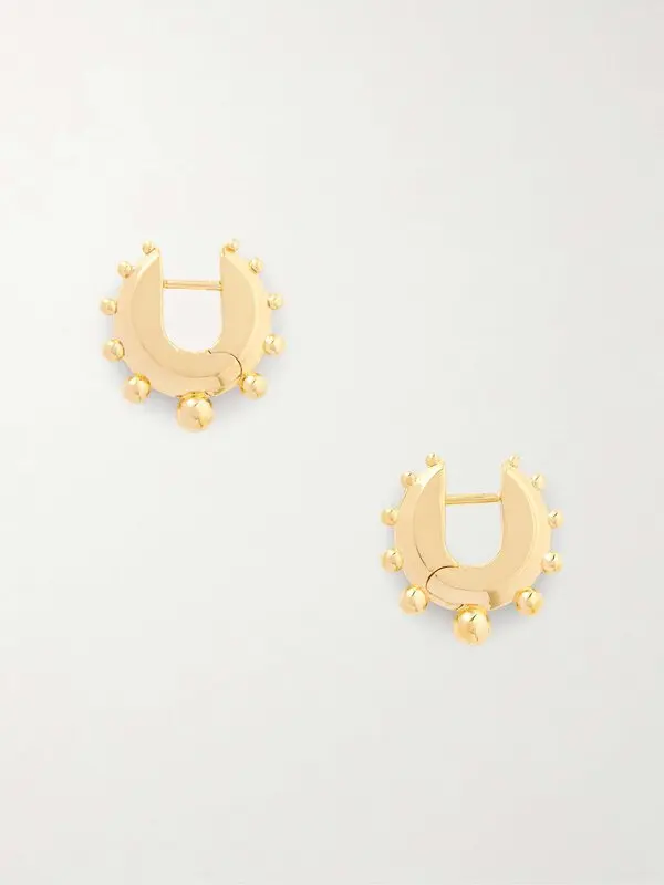 Phoebe Philo Plated Sterling Silver Hoop Earrings