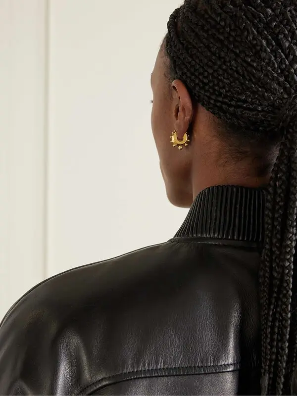 Phoebe Philo Plated Sterling Silver Hoop Earrings