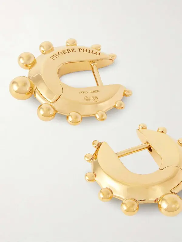 Phoebe Philo Plated Sterling Silver Hoop Earrings