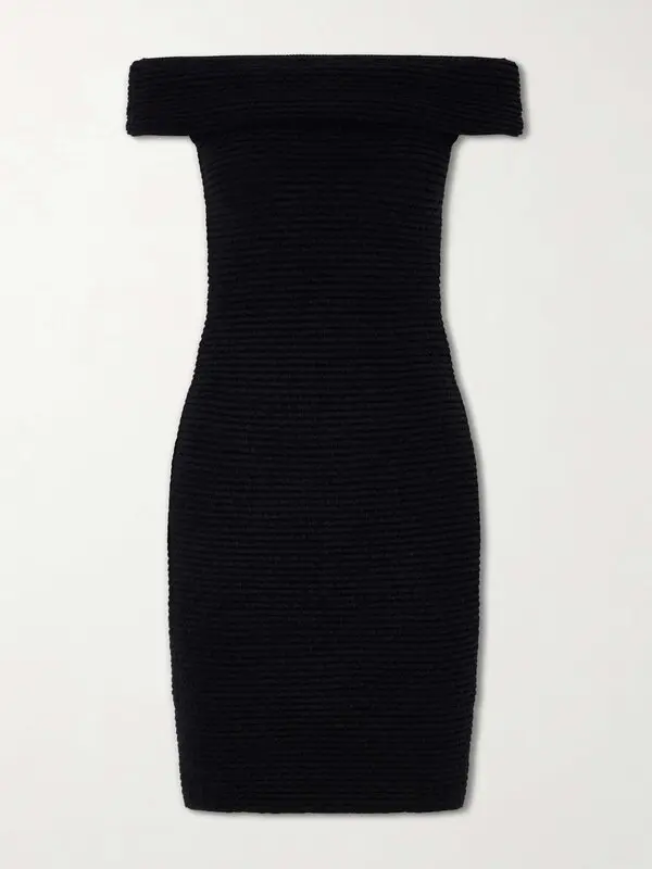 Magda Butrym Off-the-shoulder Knitted Midi Dress