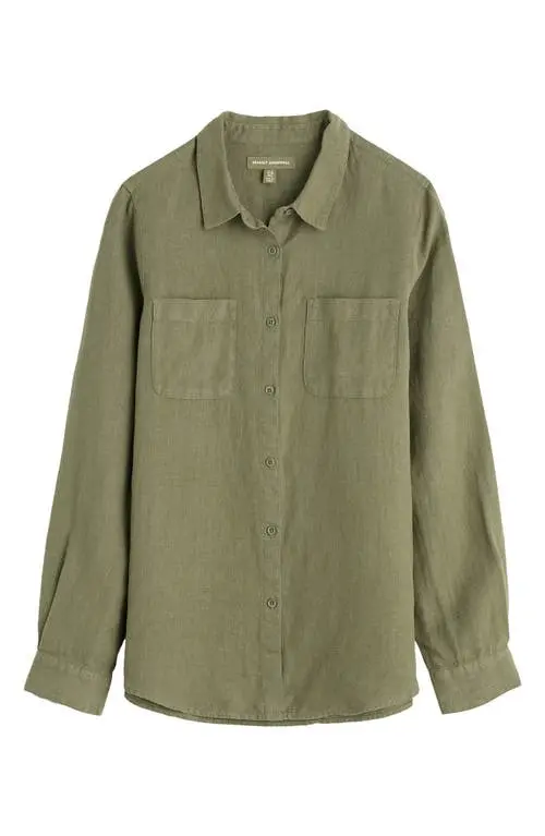 SEASALT CORNWALL Hazel Branch Linen Button-up Shirt