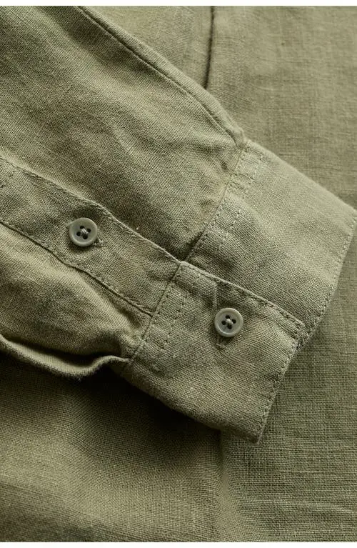 SEASALT CORNWALL Hazel Branch Linen Button-up Shirt