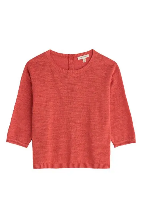 SEASALT CORNWALL Knavock Button Back Organic Cotton & Linen Sweater