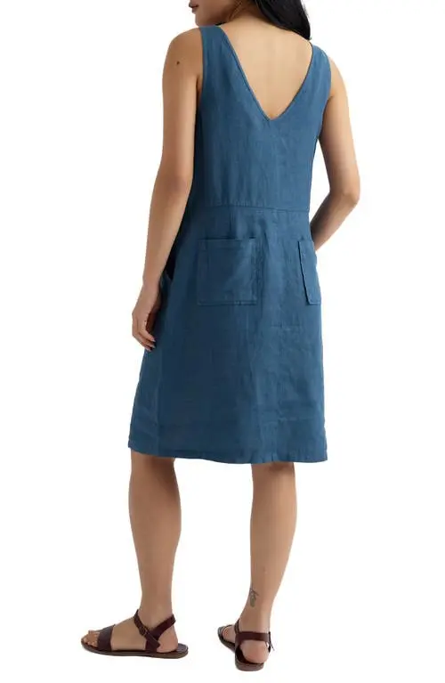 SEASALT CORNWALL Salt Weave Linen Pinafore Dress