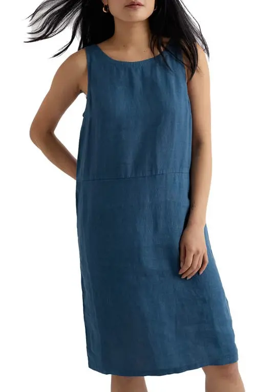 SEASALT CORNWALL Salt Weave Linen Pinafore Dress