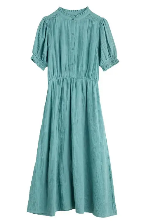 SEASALT CORNWALL Shore Path Organic Cotton Gauze Midi Dress