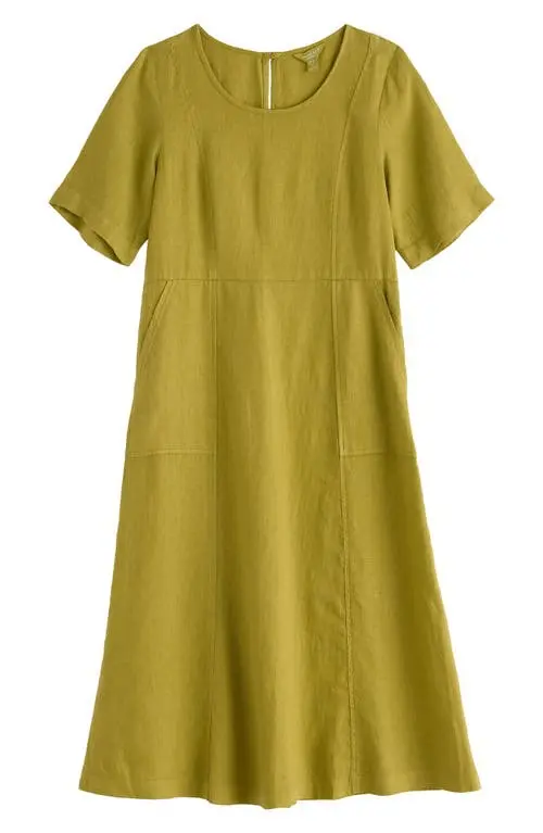 SEASALT CORNWALL Grass Wave Linen Midi Dress