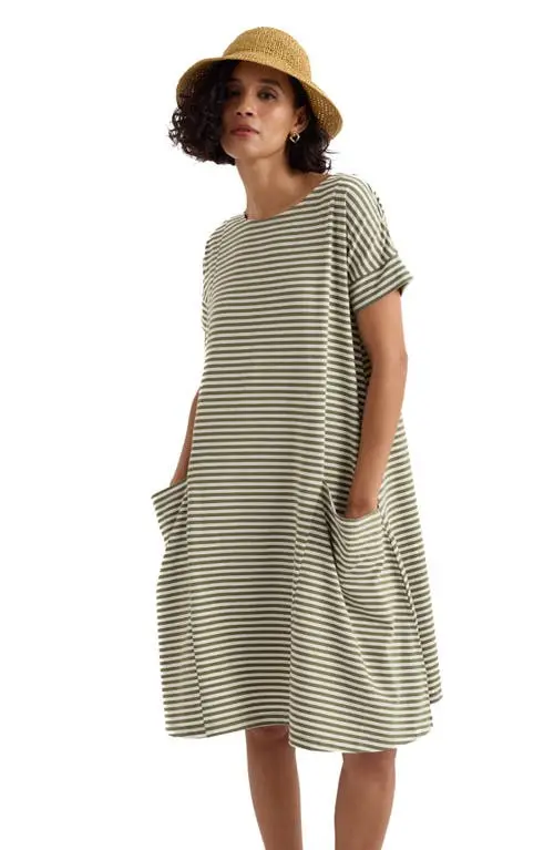 SEASALT CORNWALL Mill Pool Stripe Organic Cotton Swing Dress