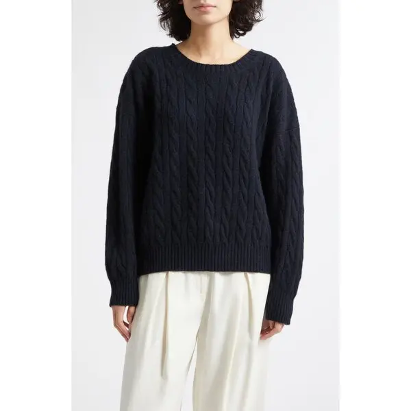 Johnstons Of Elgin Kylesku Cashmere Crewneck Sweater - Ink