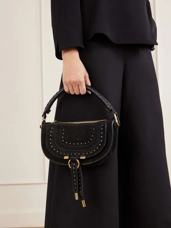Chloé Marcie Mini Studded Suede Tote