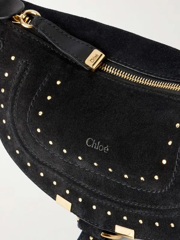 Chloé Marcie Mini Studded Suede Tote