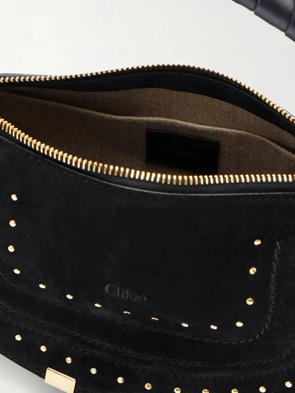 Chloé Marcie Mini Studded Suede Tote