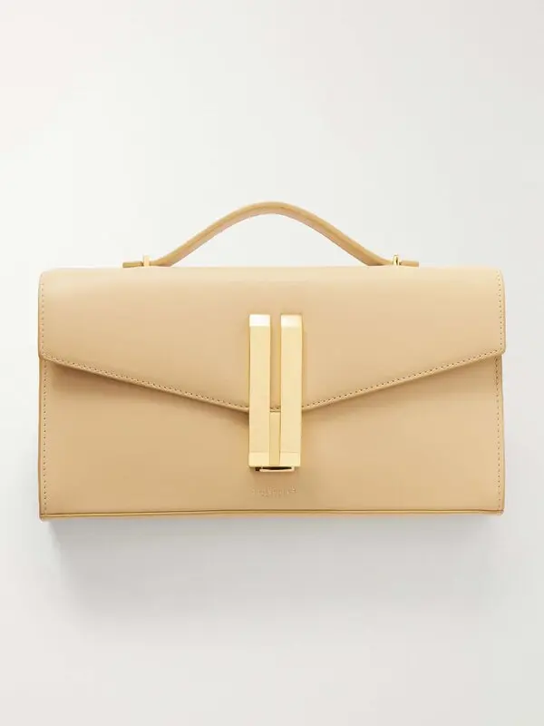 DEMELLIER The Vancouver Leather Clutch - Neutral