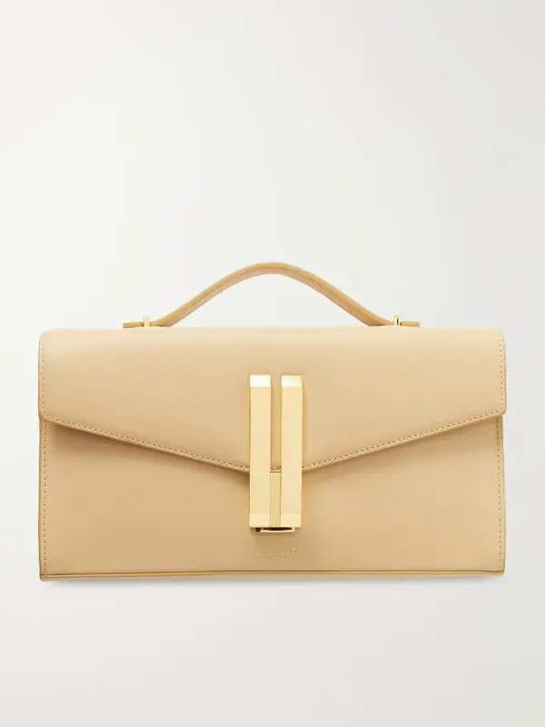 DEMELLIER The Vancouver Leather Clutch - Neutrals