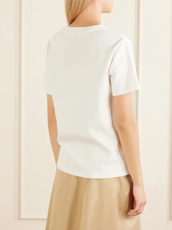 Loewe Anagram Embroidered Cotton-blend T-shirt