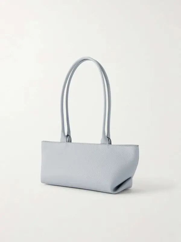DEMELLIER The New York Small Full Grain Leather Shoulder Bag - Light Blue