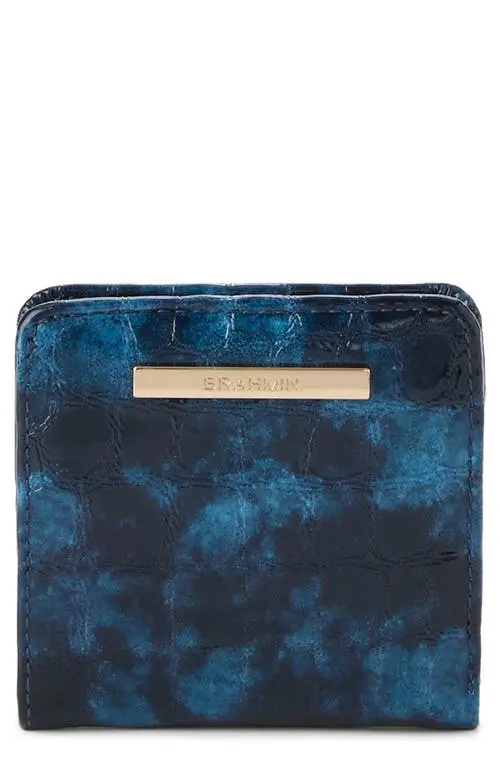 Brahmin Jane Croc Embossed Leather Bifold Wallet - Ultramarine