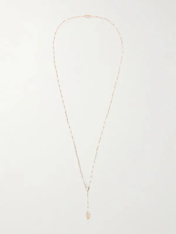 Alexander McQueen Pavé Skull Cubic Zirconia Necklace - Gold