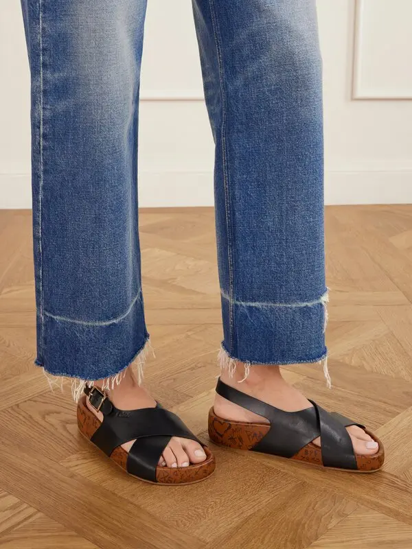 Chloé Leather Sandals With Graffiti-inspired Soles